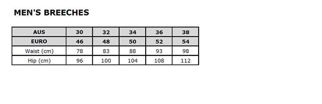 Size Charts